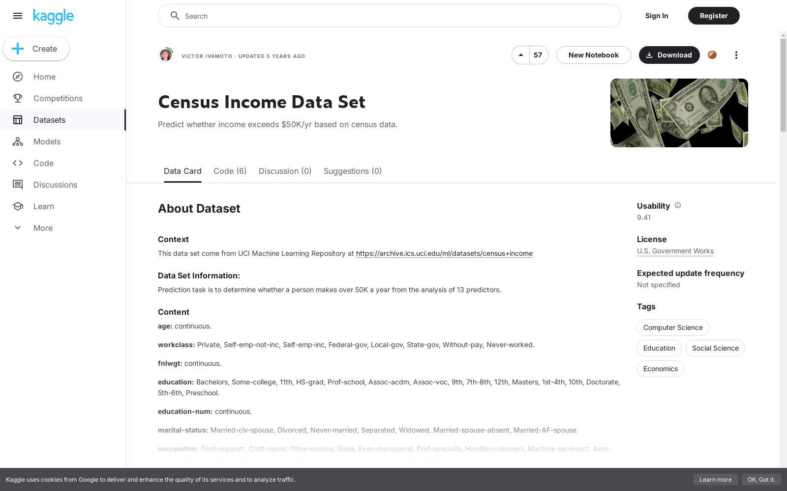 Census Income Data Set|收入预测数据集|人口普查数据集