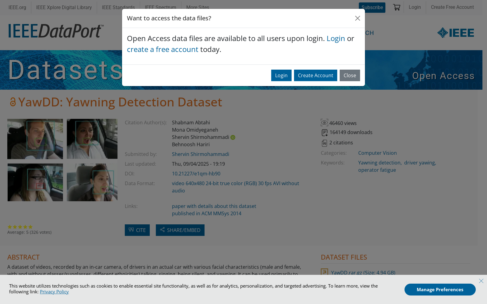 YawDD: Yawning Detection Dataset|驾驶行为分析数据集|面部特征识别数据集