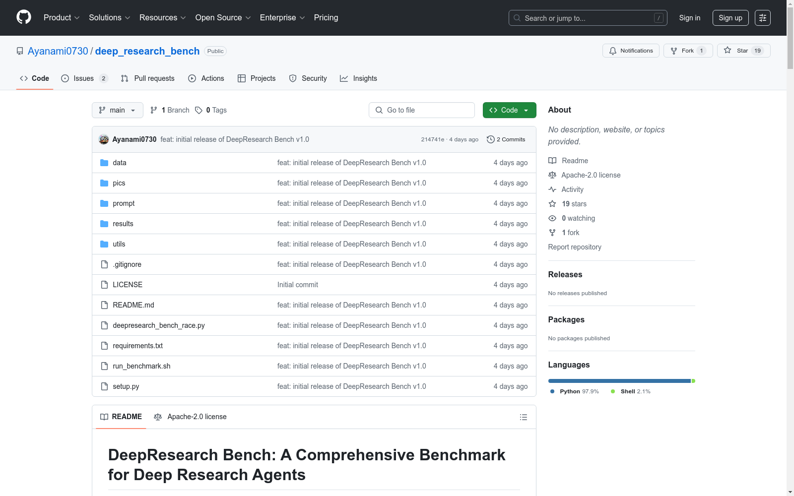 DeepResearch Bench|深度学习数据集|研究评估数据集