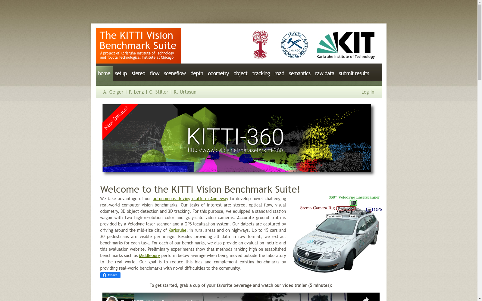 KITTI Raw Data|自动驾驶数据集|计算机视觉数据集