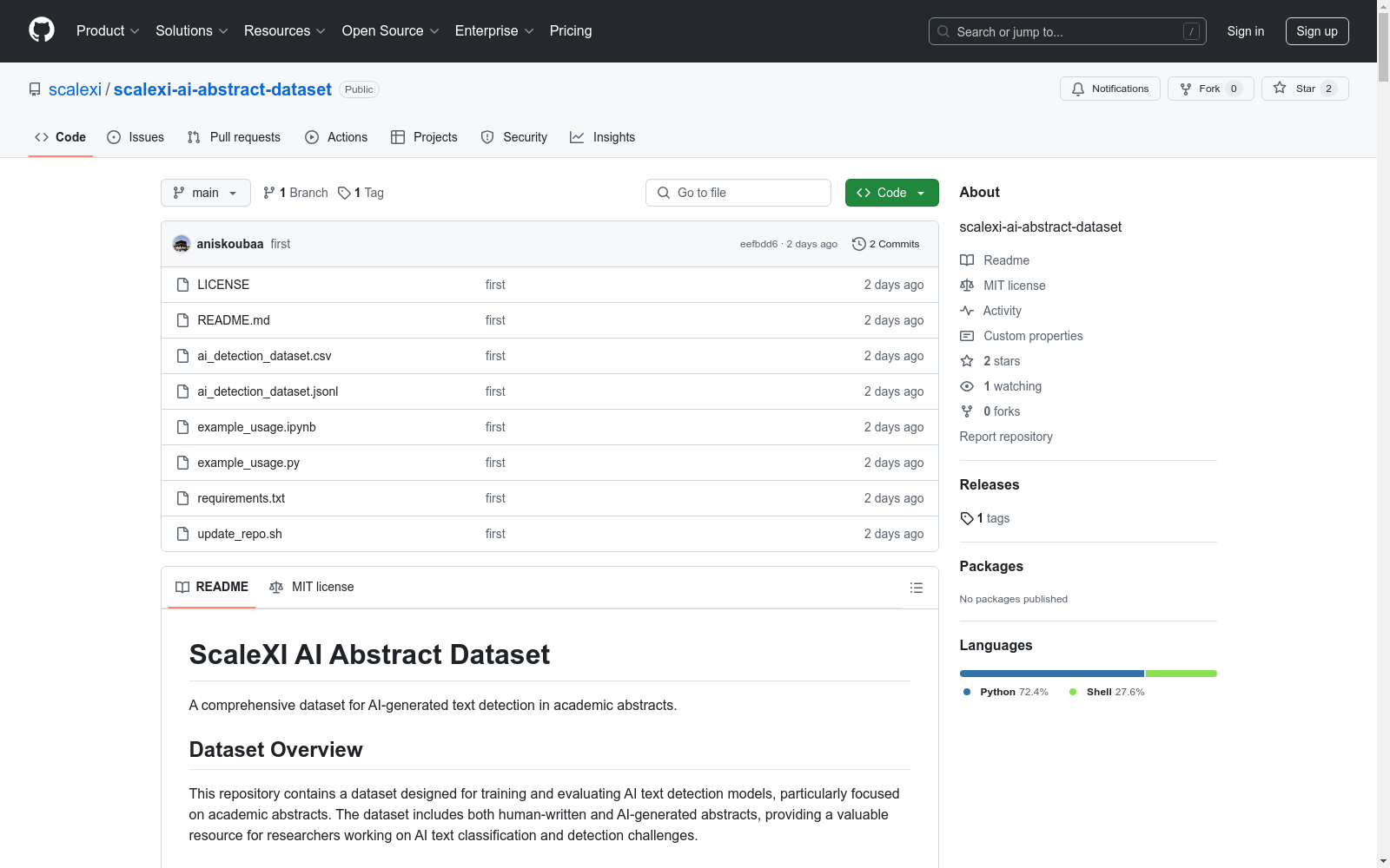 ScaleXI AI Abstract Dataset|学术摘要数据集|AI文本检测数据集