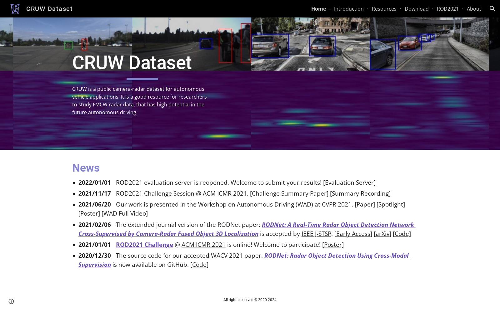 CRUW|雷达目标检测数据集|自动驾驶数据集