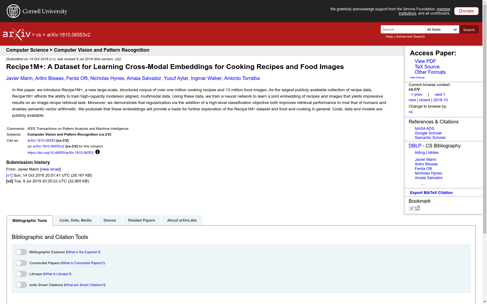 Recipe1M+|烹饪数据数据集|多模态数据分析数据集