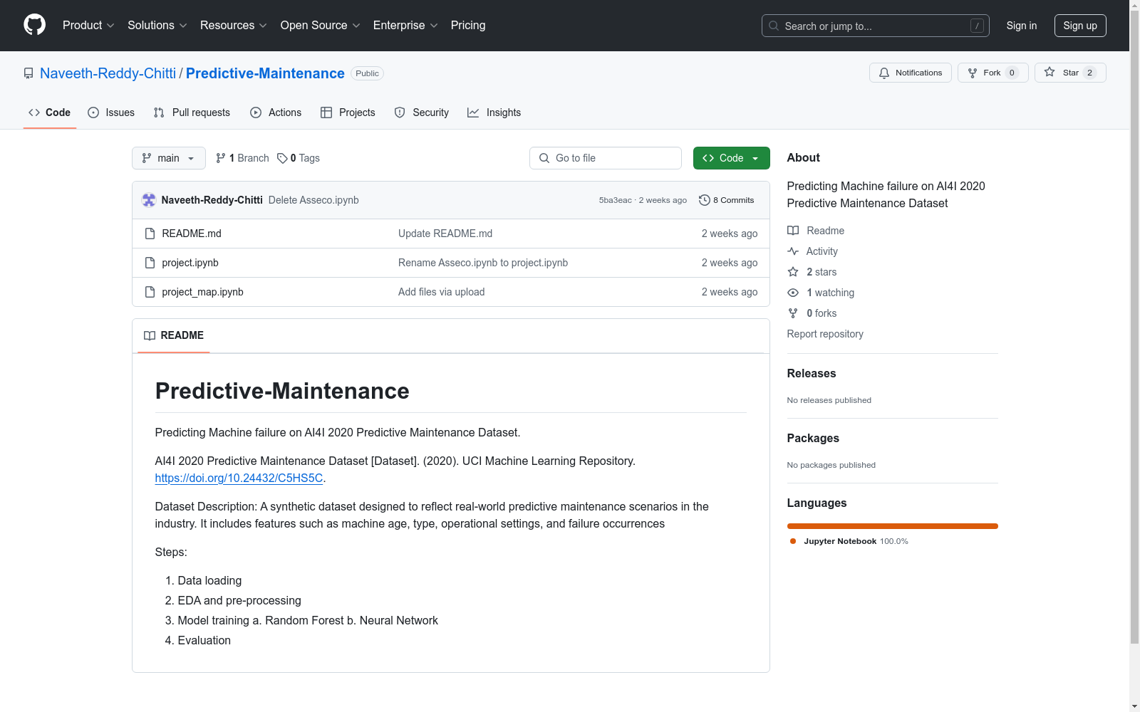 AI4I 2020 Predictive Maintenance Dataset|预测性维护数据集|工业4.0数据集