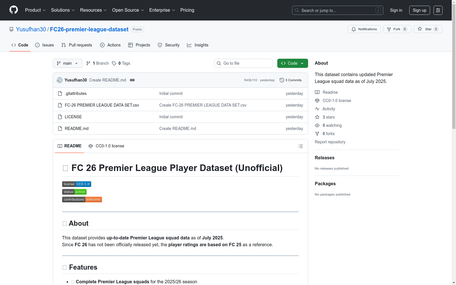 FC 26 Premier League Player Dataset (Unofficial)|足球游戏数据集|体育数据数据集